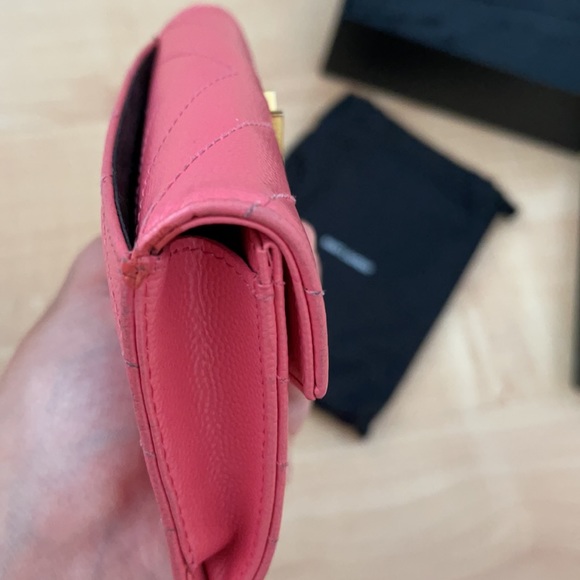 Yves Saint Laurent | Bags | Ysl Envelope Wallet In Bright Pink | Poshmark